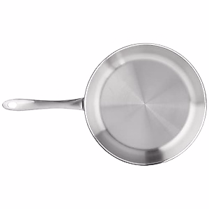 Fissler 081-353-28-100 Frying Pan, 11.0 inches (28 cm), Gas Stove/Induction Compatible, Oven Safe, All Stainless Steel, Silver