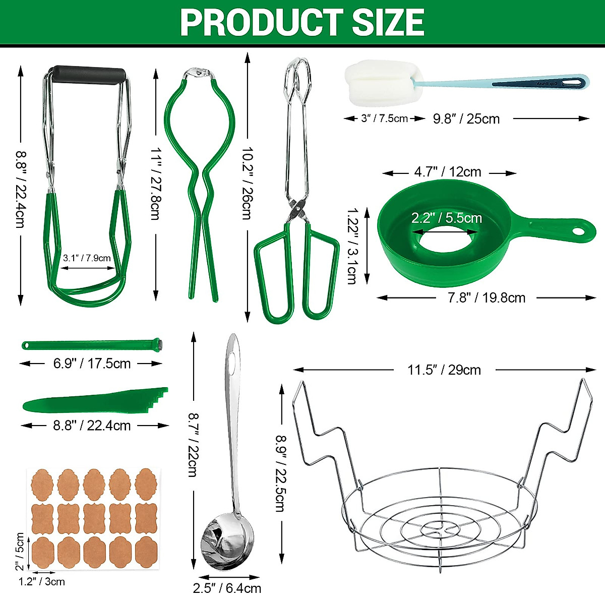 Canning Supplies Starter Kit, All-in-one Canning Kit with Rack, Home Canning Set Canning Accessories Canning Equipment and Supplies for Beginners and Enthusiasts