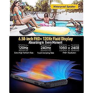 Ulefone Rugged Unlocked Phones 2023, Armor 21 122db Louder Speaker, 16+256GB, 9600mAh, 64MP+24MP Cameras, Android 13, IR Blaster, uSmart/Dock Charge Supported Rugged Smartphones T-Mobile, Black