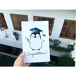VIXPLE Funny Graduation Card, Congrats on Your New Diploma Pun Card, Cute Graduation Card for Him/Her (3), GOLD