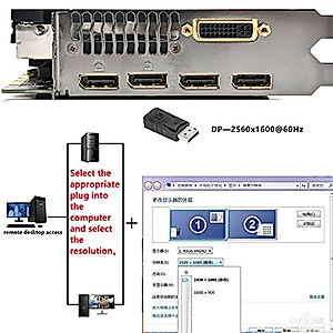 XMSJSIY DP Dummy Plug,DisplayPort Emulator Headless Ghost Display 4K for PC 3840x2160@60hz -1pcs