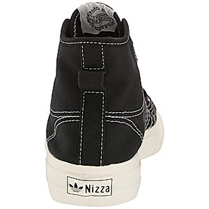 adidas Originals Men's Nizza Hi RF Sneaker, Black/White/Off White, 6.5