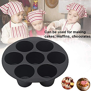 7 Cup Air Fryer Muffin Pan, 21cm Non-Stick Silicone Muffin Cake Cups Cupcake Baking Mold for Air Fryer Accessories, Perfect for Eggs Muffin, Cupcake Molds, Dishwasher Safe