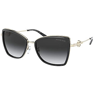 Michael Kors MK1067B - 10148G Sunglasses CORSICA LIGHT GOLD/BLACK w/Dark Grey Gradient 55mm