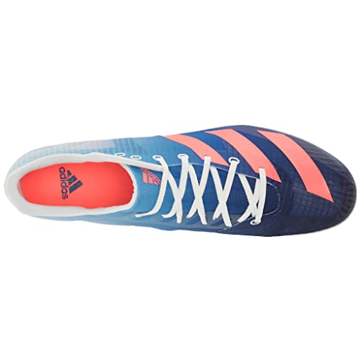 adidas Men's Distancestar Track and Field Shoe, Legacy Indigo/Turbo/Blue Rush, 10