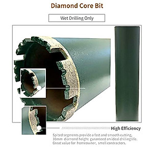 ALSKAR DIAMOND ADCSB 2.5 Inch Wet Concrete Diamond Core Drill Bit for Concrete Stone Granite Marble (2.5")