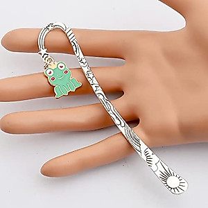 MYOSPARK Frog Bookmark Frogs Lover Gift Animal Bookmarks Gifts for Book Lovers Inspirational Gifts for Kids (Frog Bookmark)