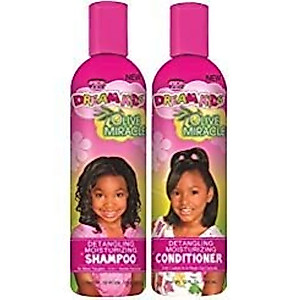 African Pride Dream Kids Olive Miracle Detangling Shampoo and Conditioner Combo Set