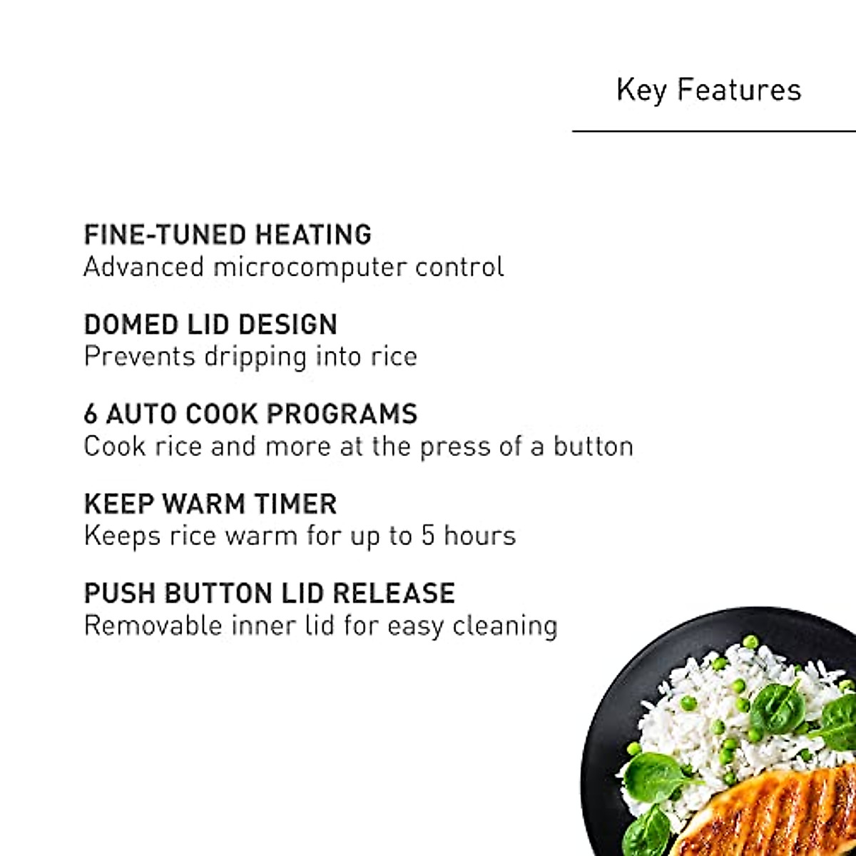 Panasonic 5 Cup (Uncooked) Rice Cooker with Fuzzy Logic and One-Touch Cooking for Brown Rice, White Rice, and Porridge or Soup – 1.0 Liter – SR-DF101 (White)