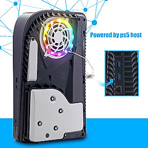 Playstation 5 Accessory Kits, PS5 Black Plates Disc Edition and PS5 LED Strip with 8 Colors and Remote Control