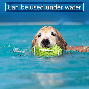 Dog Toys Ball Pet Squeaky Toys Rubber Floating Football, Interactive and Trainning Durable Chew Toys Perfect for Fetching games for Dogs, IQ Treat Ball,Best Ball For Dogs