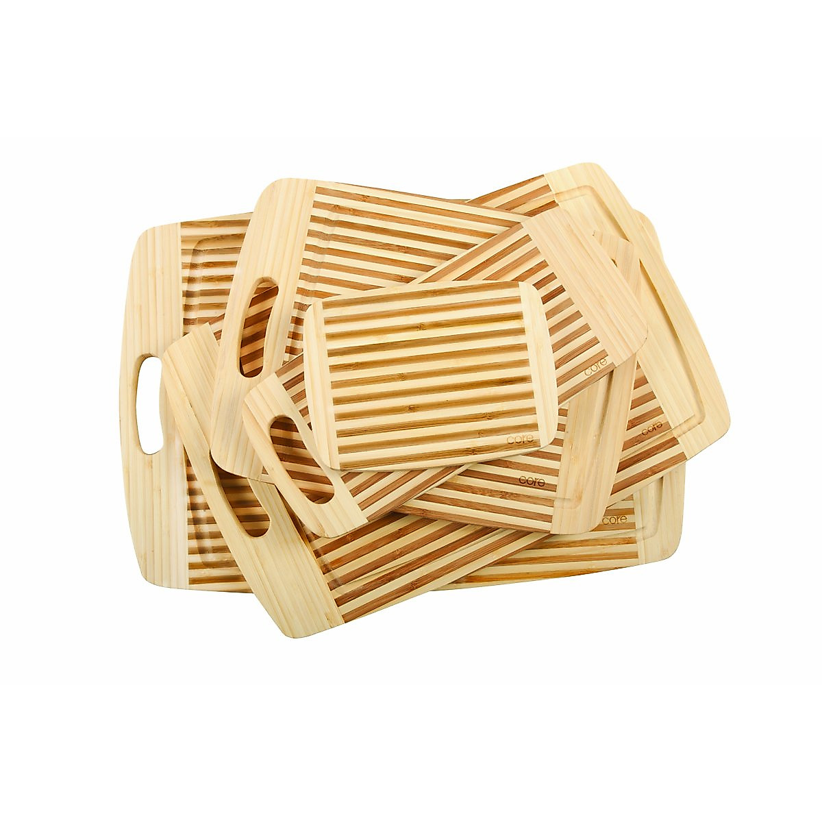 Core Bamboo Tulip Collection Cutting Board, Natural, Medium