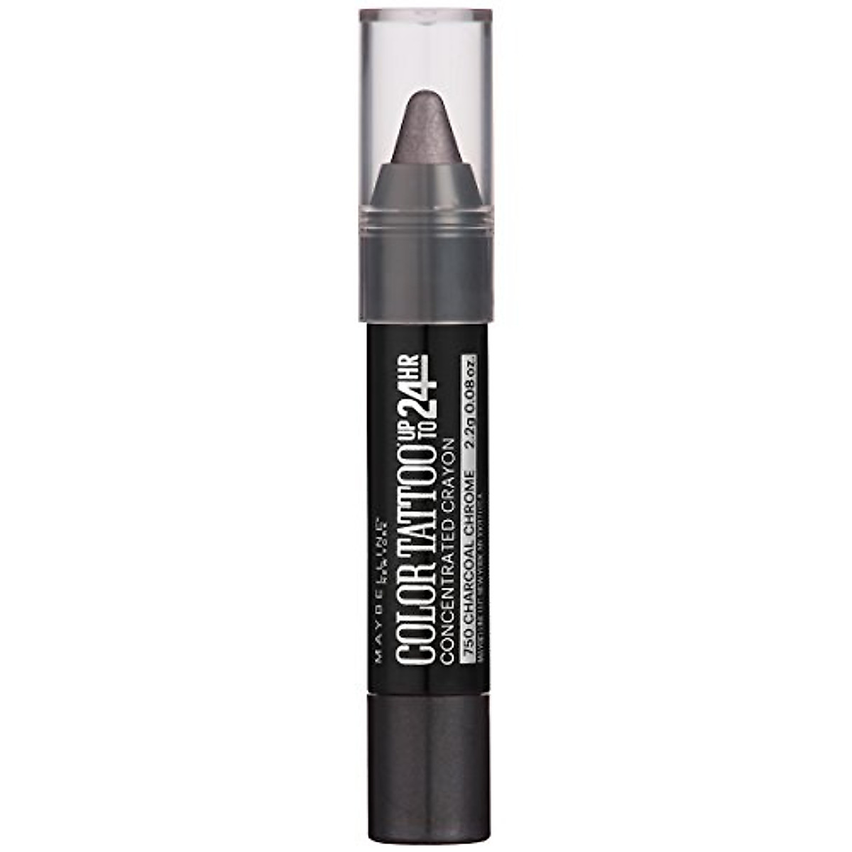 Maybelline Eyestudio ColorTattoo Concentrated Crayon,750 Charcoal Chrome, 0.08 oz.
