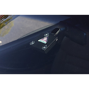 Free Thought Designs Toll Transponder Holder for Fastrak Pass in California (CA) 4 Point Mount - Black, Made in The USA