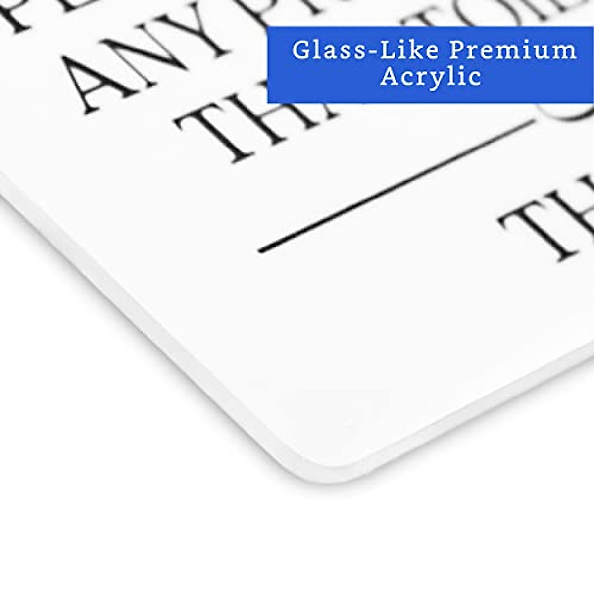 Septic System Do Not Flush Toilet Sign (White Acrylic 5 x 3.5 in) - Septic Safe Toilet Paper Sign - Do Not Flush Anything Except Toilet Paper - Do Not Flush Feminine Products Sign - Bathroom Signs for