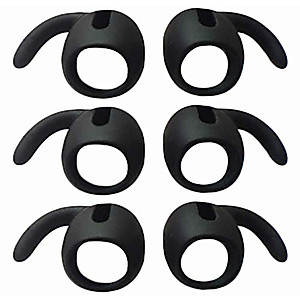 Zotech 3 Pairs AirPods Pro 1st & 2nd Gen Ear Hooks Secure Anti Slip Covers (Black)