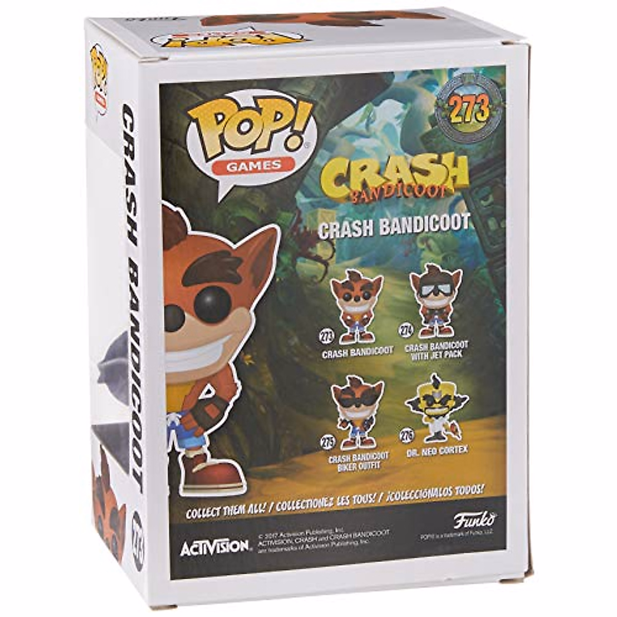 POP Funko 0889698256438 Crash Flocked Exclu Figurines 10 cm