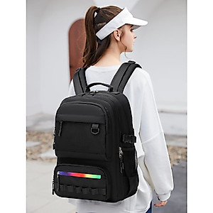 Lanola High School Middle Bookbag for Boy Girls Lightweight School Bag College Backpack for Men Women Travel bag - Black
