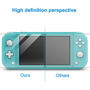 Accessories Bundle Compatible with Nintendo Switch Lite Carry Case & TPU Protective Case Cover & Thumb Grip Covers & Screen Protector - Coral