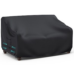 Brosyda Patio Sofa Cover For Outdoor Furniture Covers Waterproof, Heavy Duty Patio Furniture Covers with Upgrade Fastener Windproof Buckle Straps, 3-seater Outdoor Couch Cover-60"L × 34"D × 30"H