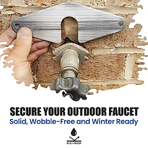 Hose Bib Buddy 2 Pack - Spigot Mounting Plate Hose Bib Repair Kit | Outdoor Faucet Repair Kit | Registered Original USA | SharkBite Hose Bib Mounting Plate | No Removal or Plumbing Required (2 Pack)