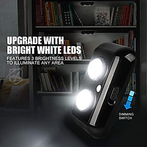 Xprite LED Safe Lighting Kit, 6PCS 12 Inch Linkable Light Bars + Motion Sensor Activated + 39" Extension Cables Wire, for Under Cabinet Gun Safe Locker Closet Counter Showcase, 5000K Daylight