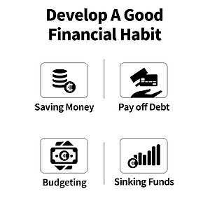 Sooez Money Organizer for Cash, A6 Budget Binder with Zipper Envelopes, Rose Gold Sticky Labels & Extra Thick Expense Sheets,Money Saving Binder Budget Book with Cash Envelopes for Budgeting, Purple