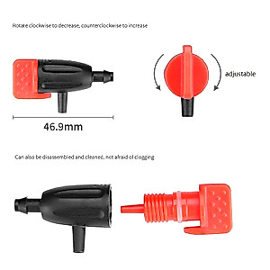 Yulaiyoen Garden Irrigation Dripper, 30 Pack Adjustable Drip Emitters Garden Succulent Watering Dripper Sprinkler for 4mm/7mm Hose for Home Succulents Plants Lawn Flower Irrigation System