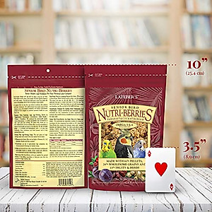 LAFEBER'S Senior Bird Nutri-Berries Pet Bird Food, Made with Non-GMO and Human-Grade Ingredients, for Parakeets & Cockatiels, 10 oz