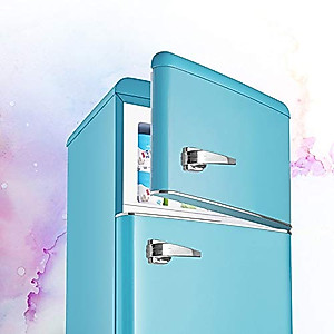 HESNDxbx Mini Fridge Color Small Refrigerator, Small Home Office Red Refrigerator, Two-Door Refrigerator (Color : Red)