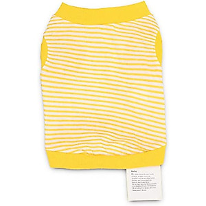 3 Pack Small Dog Puppy T Shirt Summer Striped Dog Clothes Breathable 100% Cotton Cat Shirts for Cats Dogs Girl Boy Tshirt