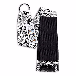 Demdaco Black and White Patterned Kitchen Towel Boa,68