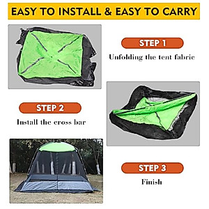 CAMPMORE Screen House Tent 10 x 10 Ft, Mesh Screen Room Canopy Sun Shelter for Backyard Camping Outdoor