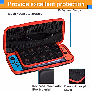 Switch Carrying Case for Nintendo Switch, BYZ1 Protective Travel Carrying Case Pouch for Nintendo Switch Console & Accessories Black1