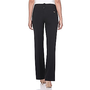 Rekucci Womens Smart Desk to Dinner Stretch Bootcut Pants w/Tummy Control (Black, 8)