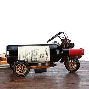 Stylish Simplicity Wooden Motorcycle Modeling Wine Rack Decoration Household Wine Bottle Rack Living Room Porch Desktop Bar Restaurant Decoration European Creative Personality Beautiful and Elegant ,
