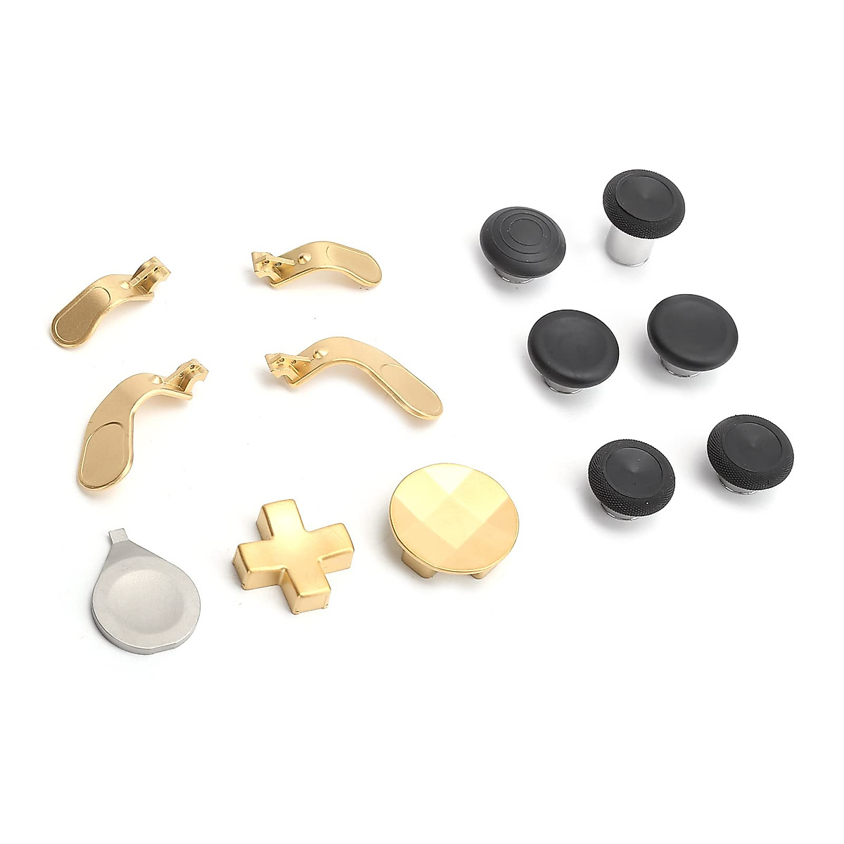 Yunir Joysticks Paddles, Gamepad Swap Metal Mod Joysticks Paddles Accessory Replacement for One Elite Series 2 Controller(Golden)