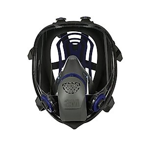 3M Ultimate FX Full Facepiece Reusable Respirator, FF-403, NIOSH, ANSI, Six-Strap Harness for a Secure Comfortable Fit, Cool Flow Valve, Passive Speaking Diaphragm, Large
