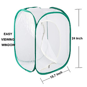 Trasfit Pop-up Insect and Butterfly Habitat Cage Terrarium - 24 Inches Tall