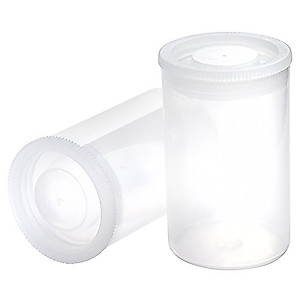 CTKcom 35MM Film Canisters(24 pack)- Tight Sealing Lids on All Canisters for Travel or Small Storage and Geocaching, 24 pack(Clear)