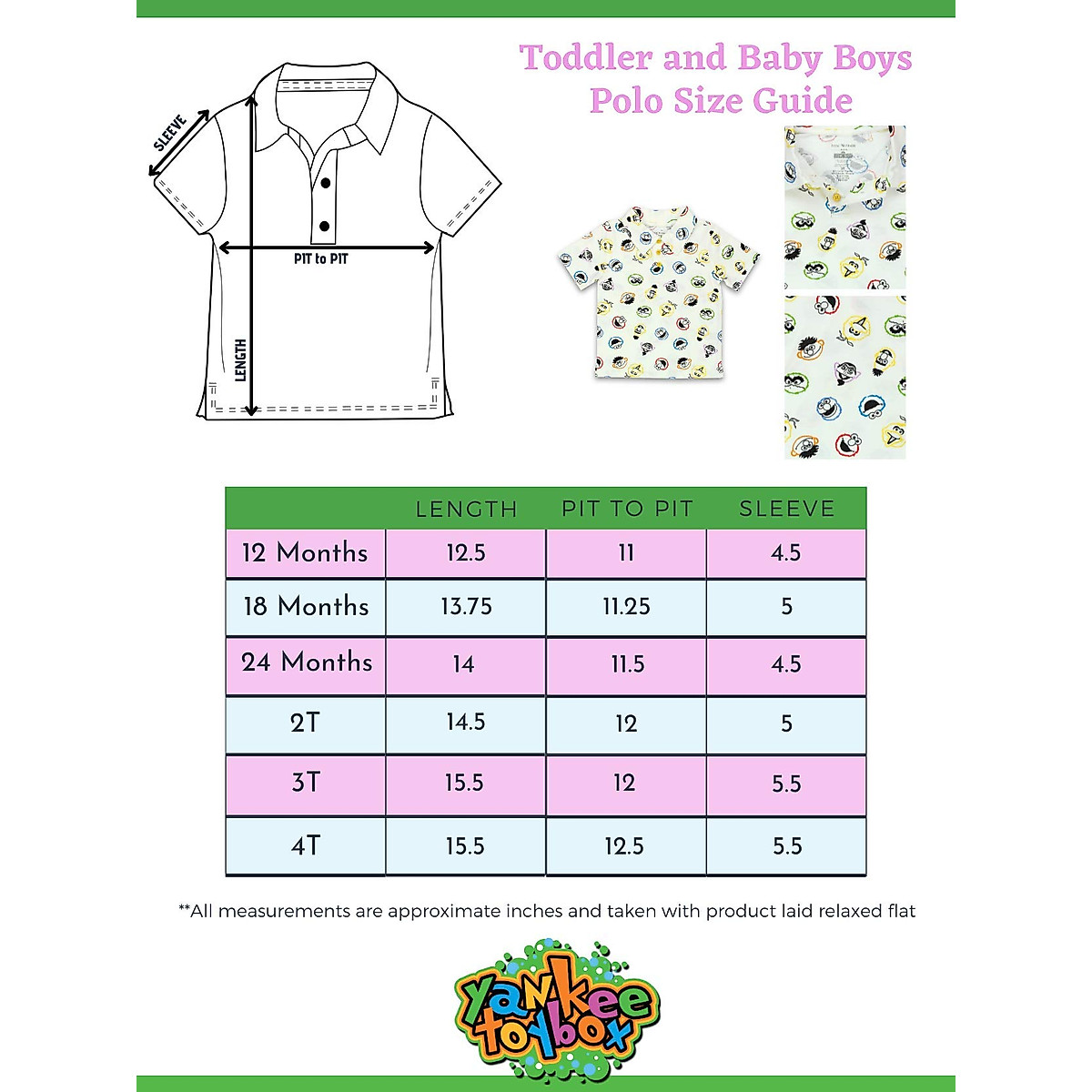 Isaac Mizrahi Loves Sesame Street Gang Elmo Baby Toddler Polo Collared Shirt (2T, White)