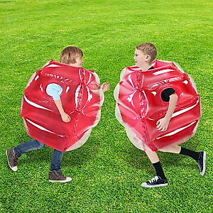 SUNSHINEMALL 1 PC Sumo Ball for Adult, Inflatable Body Bubble Ball Sumo Bumper Bopper Toys, for Kids Yard Human Bubble Ball Hamster Ball (36", Red Pure Blue)