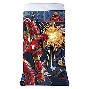 Marvel Captain America Civil War All-In-One Blanket & Sheet Reversible 60" X 80" Comfy Cover