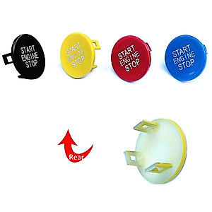 CHEYINGCHIDIY Blue Car Engine Start Stop Switch Ignition Button Cover Replacement Compatible with BMW 1 2 3 4 8 X5 X6 X7 Z4 Series F40 F44 G20 G22 G14 G05 G06 G29
