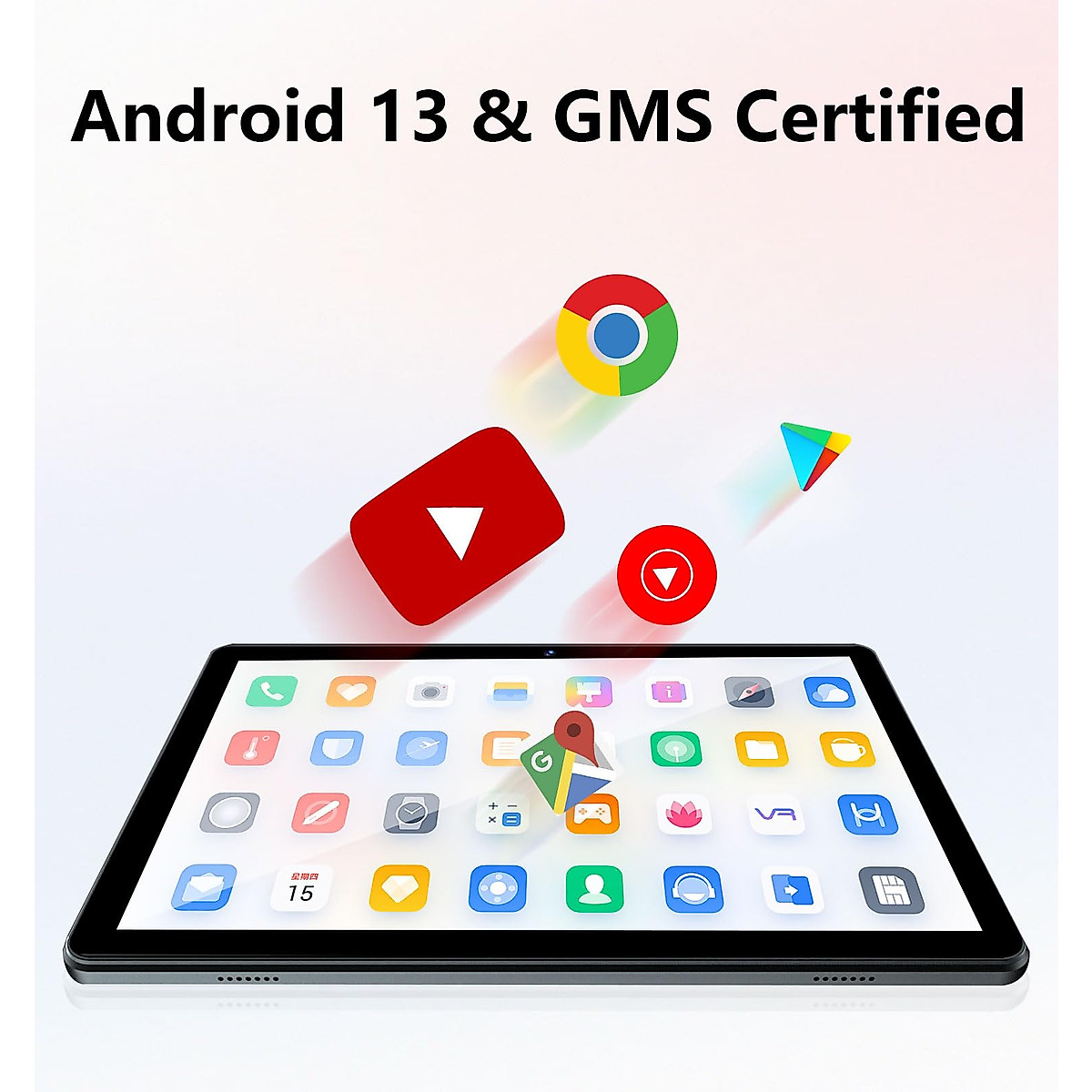 Android Tablet, 10.1 inch Android 13 Tablets 6GB RAM 64GB ROM 1TB Expand, 1280x800 IPS HD Touchscreen,6000mAh Battery, Bluetooth, Dual Camera, GMS, WiFi (Black)