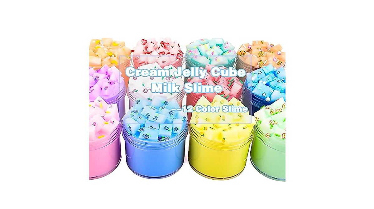 12 Pack Jelly Cube Slime Kit - Fun DIY Slime for Kids & Stress Relief