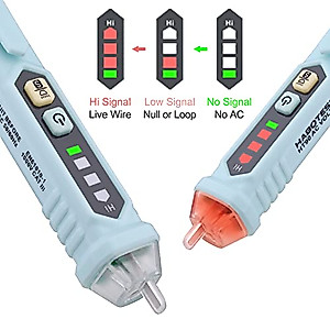 Voltage Tester/Non-Contact Voltage Tester with Dual Range AC 12V-1000V/48V-1000V, Live/Null Wire Tester, Electrical Tester by HABOTEST, Buzzer Alarm, Wire Breakpoint Finder-HT90 (Yellow)