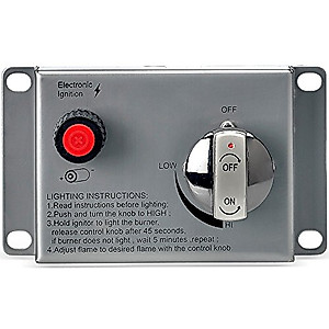 24" x 8" Stainless Steel Rectangular Drop-in Fire Pit Pan With Electric Ignition System kit, CSA Certified, Propane Version