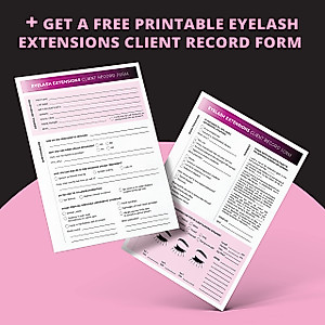 Lash Extension Aftercare Cards - Pack of 50 4x6 Double Sided Premium Eyelash Care Card Kit for Salons and Lash Technicians