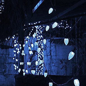 Dazzle Bright 5.5 Inch 50 Pack Christmas Light C9 Stakes + 50 LED 33 FT C9 Christmas String Lights
